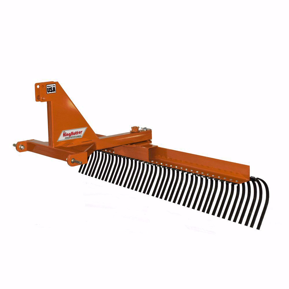 King Kutter. 7 FOOT LANDSCAPE RAKE-42 TINES PROFESSIONAL